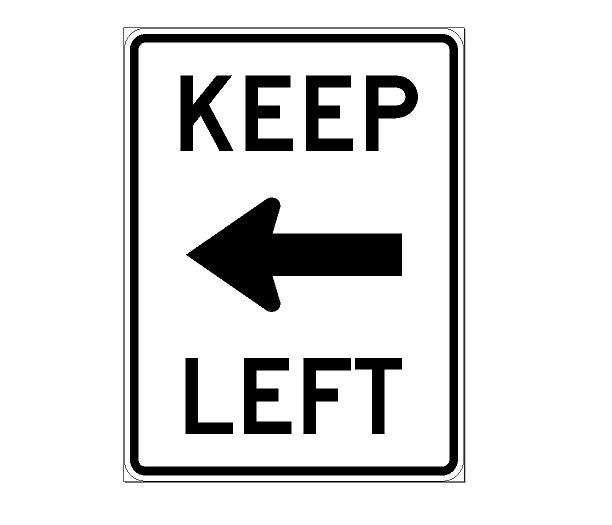 R4-8A KEEP LEFT SIGN | MIDWEST BEST TRAFFIC